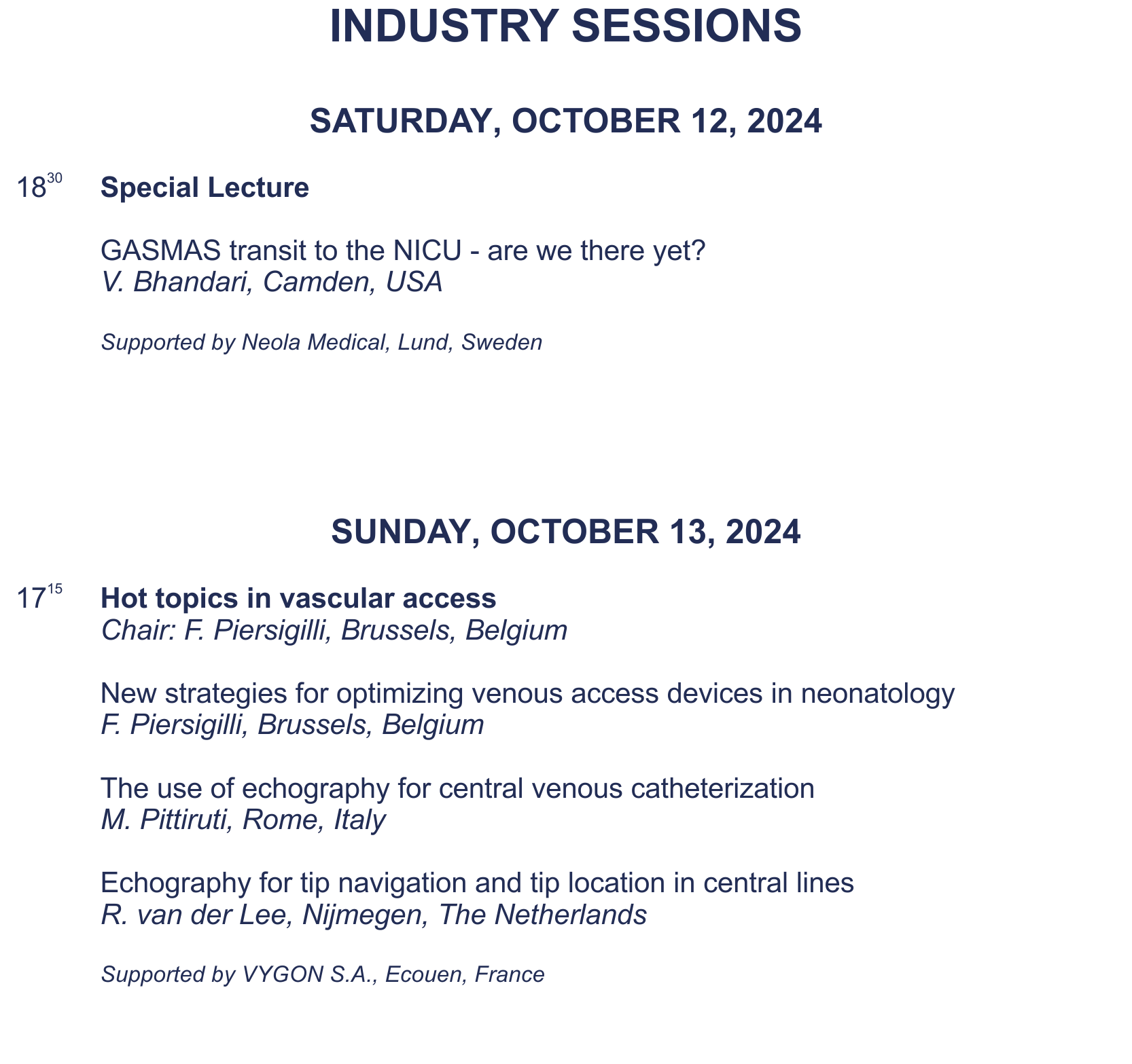 INDUSTRY SESSIONS - RECENT ADVANCES IN NEONATAL MEDICINE 2024